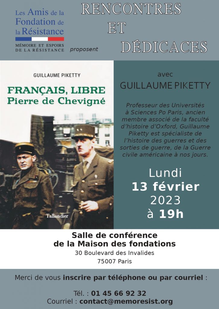 Conférence dédicace le 13 février ! - Mémoire et Espoirs de la Résistance